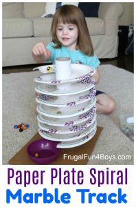 How to Build a Paper Plate Spiral Marble Track - Home Garden DIY