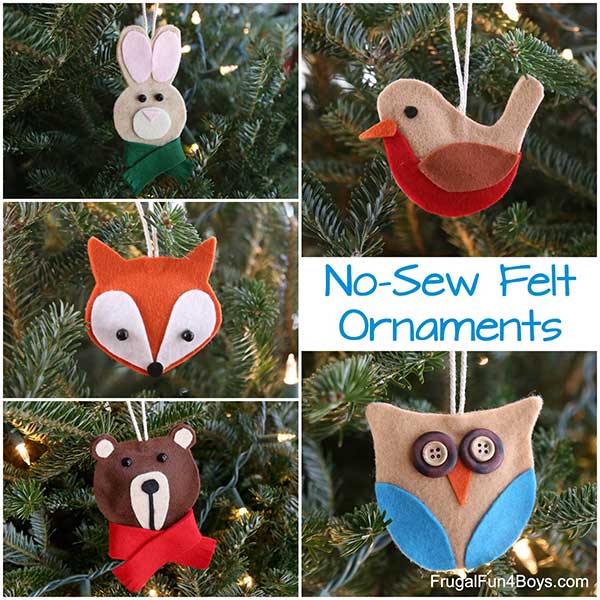 No-Sew Felt Ornaments - Home Garden DIY
