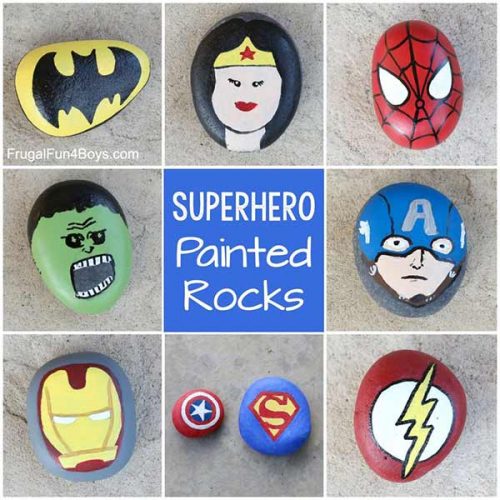 Superhero Painted Rocks For Kids - Home Garden DIY