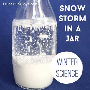 Snowstorm in a Jar Winter Science - Home Garden DIY