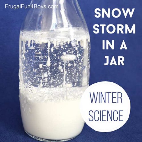 Snowstorm in a Jar Winter Science - Home Garden DIY